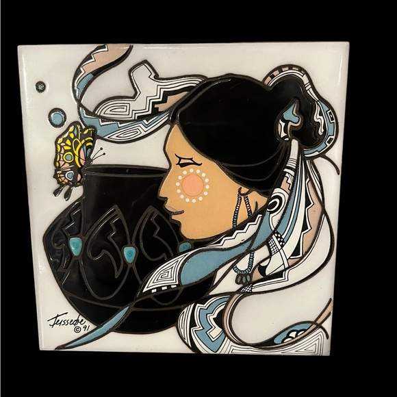 Cleo Teissedre | Art | Vintage Cleo Teissedre Native American Woman ...